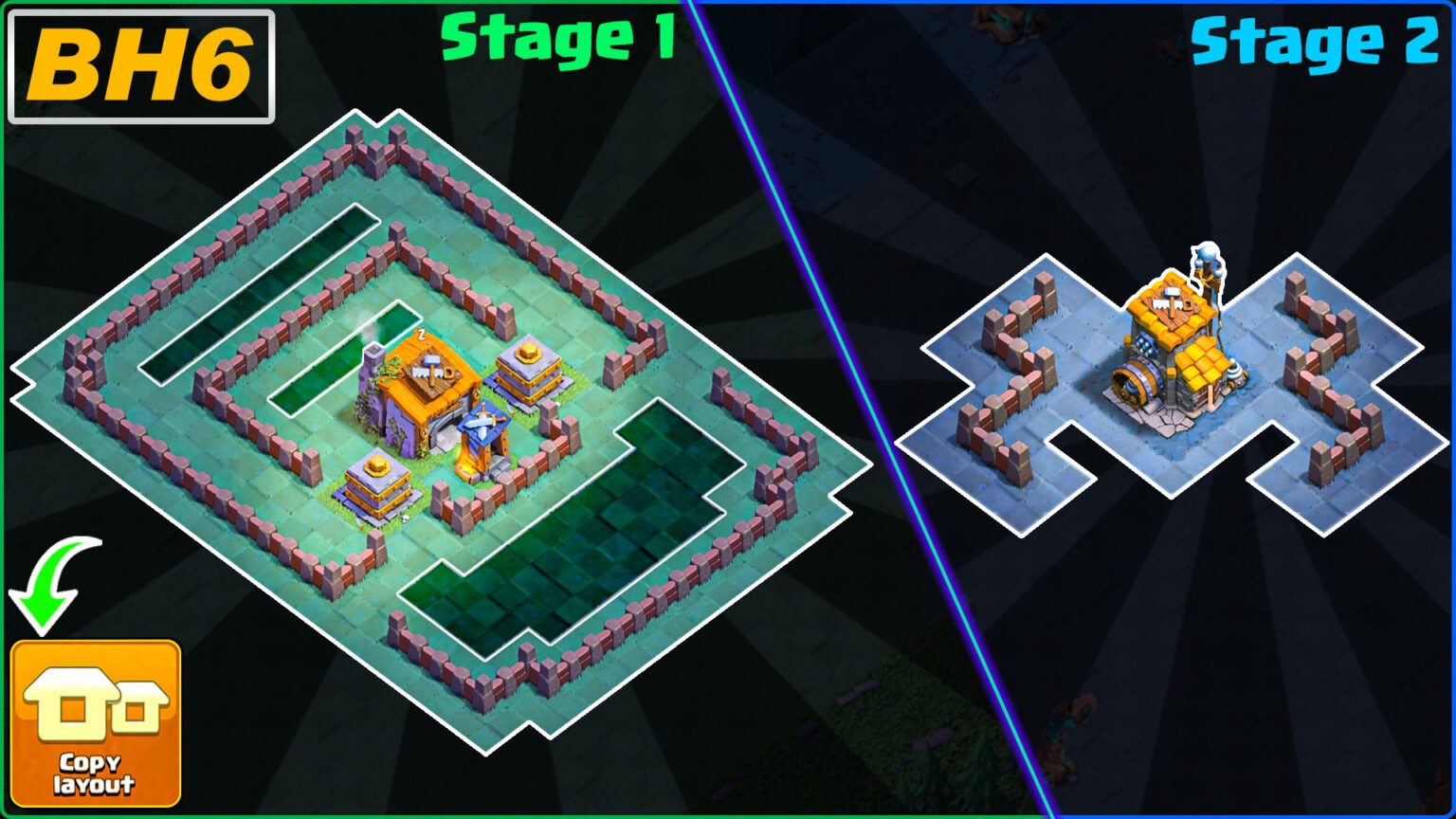 Best Builder Hall 6 Base with Two Stages: The Ultimate Guide - CoC Base ...