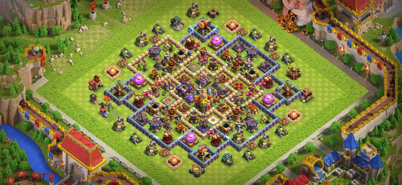 Ultimate TH16 Hybrid Base in Clash of Clans with Copy Link