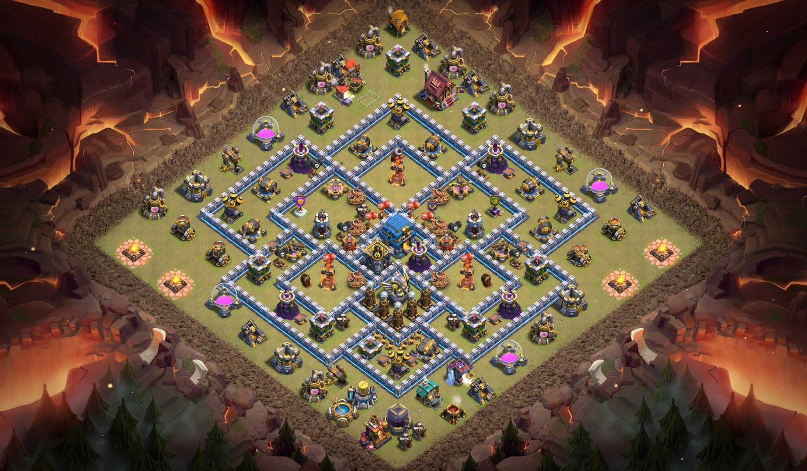 Town Hall 12 War Base | Best TH12 Layout with Inferno Island